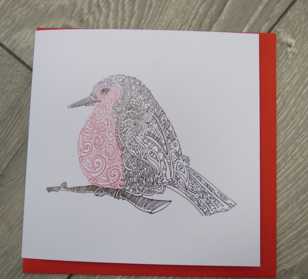 Celtic Robin - Card - Mike Ross Arts - Mike Ross, Highland Artist